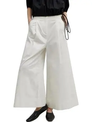Merlette Sargent Embroidered Wide-leg Pants - Ivory