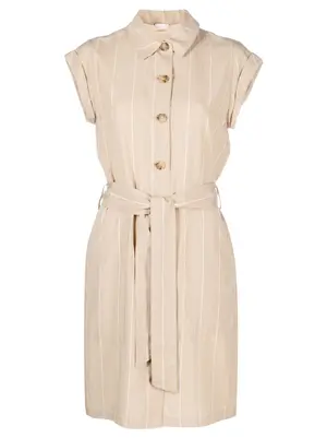Liu Jo Belted Waist Shirt Dress - Neutrals