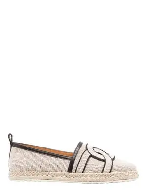 TOD'S Kate Piped-trimming Espadrilles - Neutrals