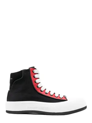 Alexander McQueen Tread Slick Lace-up Sneakers - Black