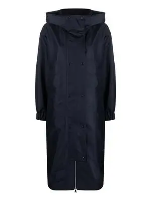 Moncler Sarran Hooded Parka Coat - Blue