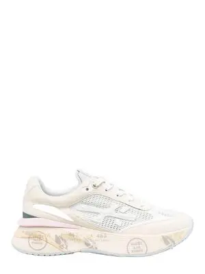 Premiata Logo-patch Lace-up Sneakers - Neutrals