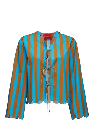 La DoubleJ Vertical-stripe Jacket - Blue
