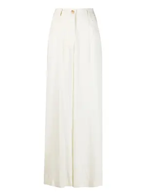 FORTE_FORTE High-waisted Wide-leg Trousers - Neutrals