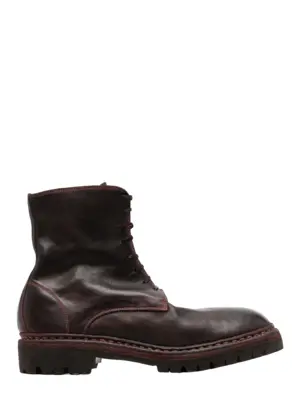 GUIDI Guidi Round-Toe Leather Boots