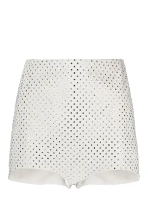 Philosophy Di Lorenzo Serafini Crystal-embellished Mini Shorts - Grey