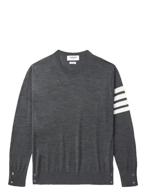 Thom Browne 4-bar Merino Wool Jumper - Grey