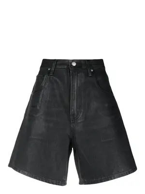 Alexander Wang Coated Denim Shorts - Grey