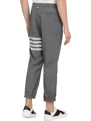 Thom Browne 4-bar Elasticated Ankles Trousers - Grey