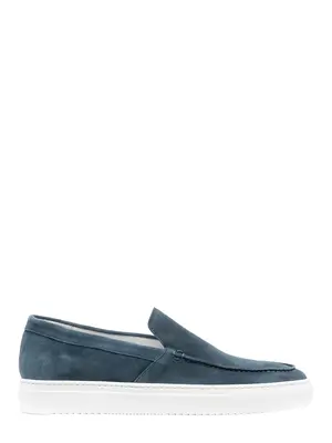 DOUCAL'S Suede Slip-on Loafers - Blue
