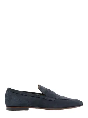 TOD'S Suede Slip-on Loafers - Blue