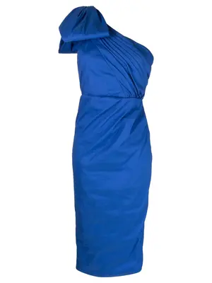 Rachel Gilbert One-shoulder Midi Dress - Blue