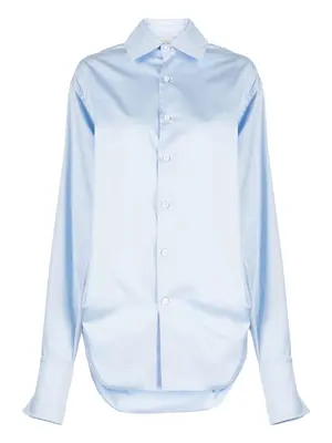 WOERA WOERA Drawstring Cotton Shirt