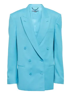 Stella McCartney Double-breasted Twill Blazer - Blue