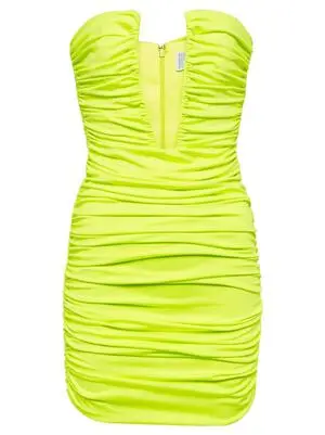 Giuseppe Di Morabito Ruched Mini Dress - Yellow