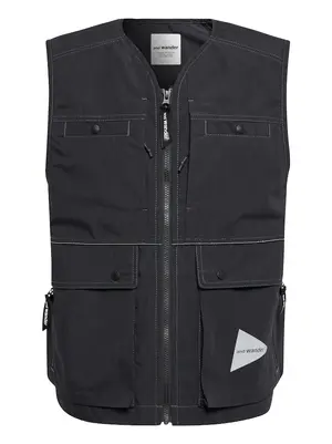 AND WANDER Zipped Vest - Grey