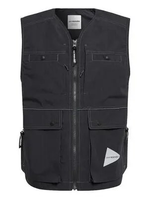 AND WANDER Zipped Vest - Grey