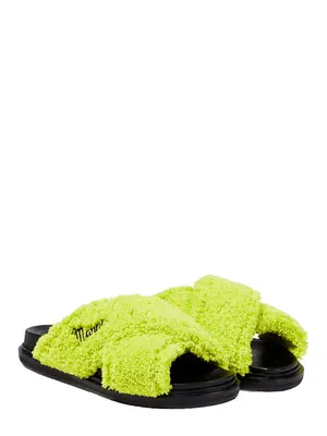 Marni Terry Slides - Green