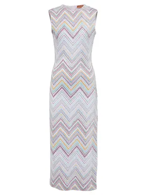 Missoni Zig-zag Bouclé Knit Midi Dress - Multicoloured