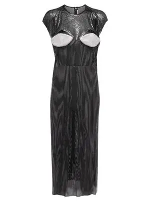 CHRISTOPHER KANE Crystal-embellished Cutout Midi Dress - Black