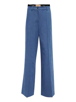 AYA MUSE Ule Low-rise Denim Pants - Blue