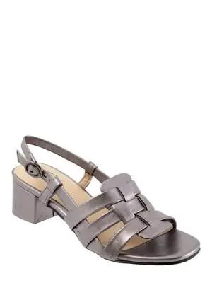 Trotters Trotters Luna Slingback Sandal Pewter Metallic