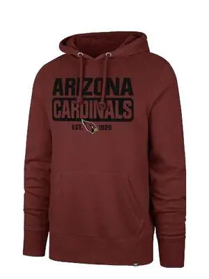 '47 Arizona Cardinals Box Out Headline Pullover Hoodie - Cardinal
