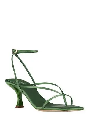 Jeffrey Campbell Strappy Sandals - Green Satin