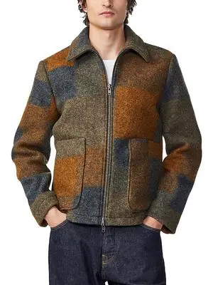 Nn07 Gael 8267 Checkered Jacket - Brown Check