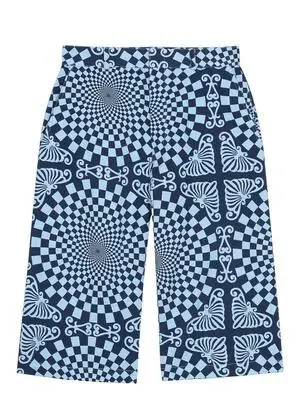 BLUEMARBLE Folk Checkerboard Print Shorts - Blue