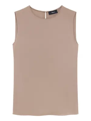 Theory Theory Silk Shell Top Walnut