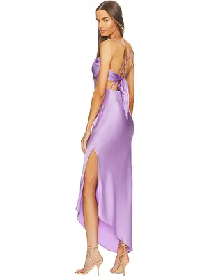 MICHAEL COSTELLO X Cassie Midi Dress - Purple