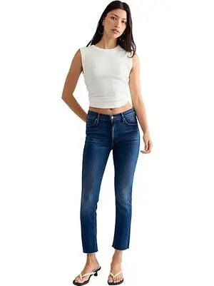 MOTHER Mid-rise Dazzler Ankle Fray Jeans - Taking Chances