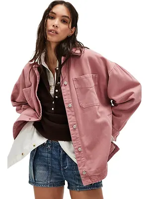 Free People Free People We The Free Madison City Denim Jacket Petal