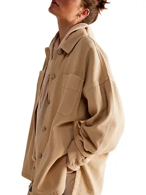 Free People Free People We The Free Madison City Denim Jacket Warm Camel