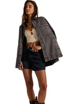 Free People We The Free Madison City Denim Jacket - Washed Black