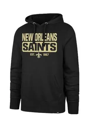 '47 47 New Orleans Saints Box Out Headline Pullover Hoodie - Black