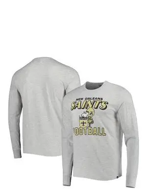 '47 Heathered New Orleans Saints Dozer Franklin Long Sleeve T-shirt - Gray
