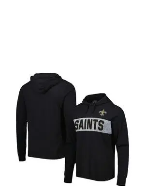 '47 New Orleans Saints Field Franklin Hooded Long Sleeve T-shirt - Black