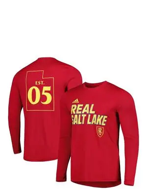 Adidas Real Salt Lake Jersey Hook Aeroready Long Sleeve T-shirt - Red