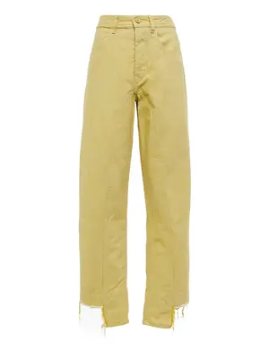JIL SANDER High-rise Wide-leg Jeans - Yellow