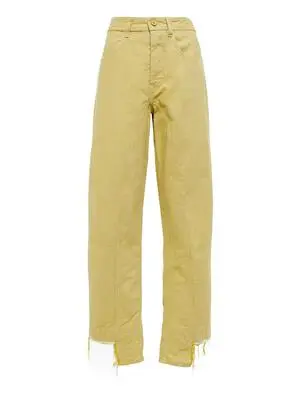 JIL SANDER High-rise Wide-leg Jeans - Yellow