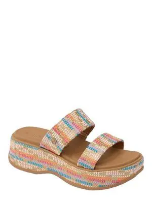 Reef Lofty Lux Hi Platform Slide Sandal - Beachy Woven