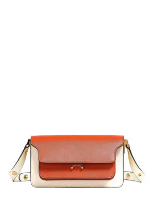 Marni Trunk Leather Shoulder Bag - Neutrals