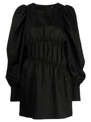 GOEN.J Goen.J Puffed-Sleeves Ruched Dress