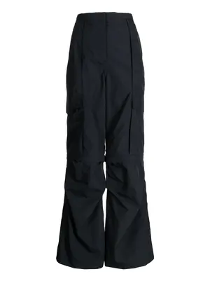 Goen.j Detachable-panel Wide-leg Cargo Trousers - Blue