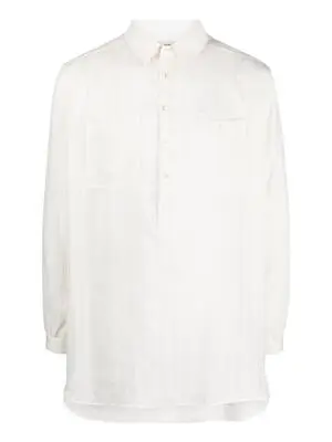 Saint Laurent Striped Classic-collar Shirt - White