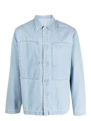 Kenzo Patch-design Denim Shirt - Blue