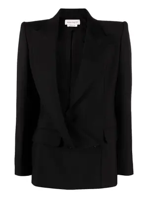 ALEXANDER MCQUEEN Alexander McQueen Asymmetric Double-Breasted Blazer