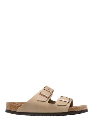 BIRKENSTOCK Arizona Leather Slides - Brown